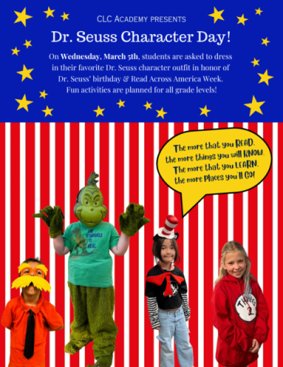 Dr. Seuss Character Day! – CLC Academy